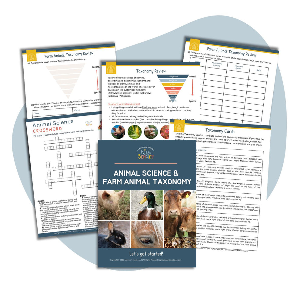 Animal Science and Farm Animal Taxonomy (Classification) (Printable PD ...