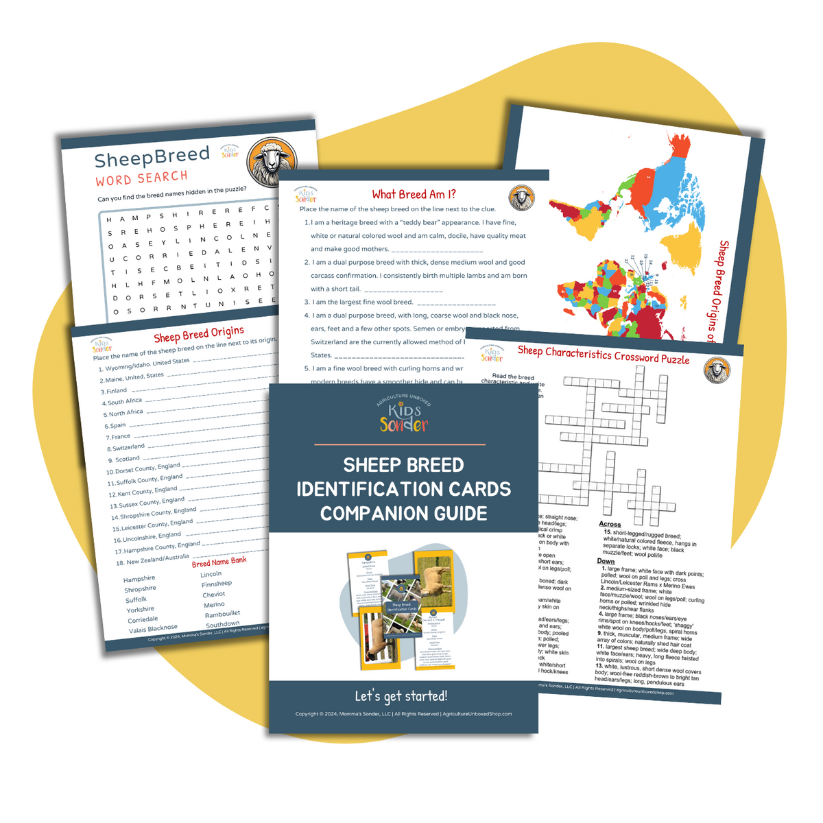Sheep Breed Identification Cards Companion Guide (Printable PDF ...